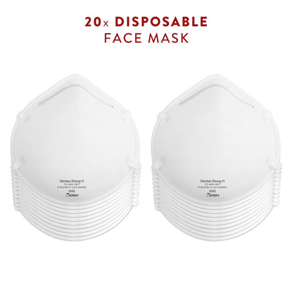 N95 NIOSH CDC Certified Cup Style Mask ZYB-11 - Zunch Labs PPE - Buy ...